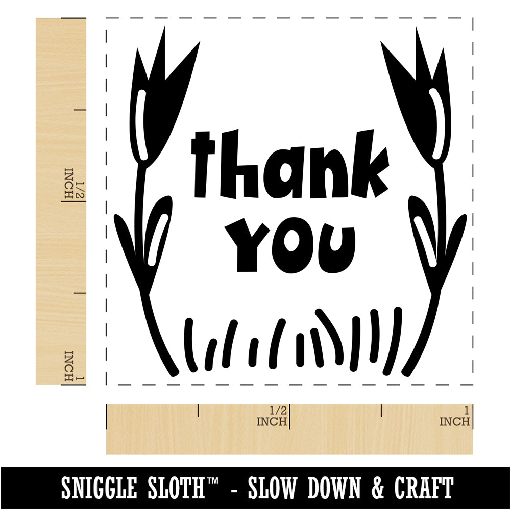 Thank You Flowers Border Self-Inking Rubber Stamp Ink Stamper | Michaels