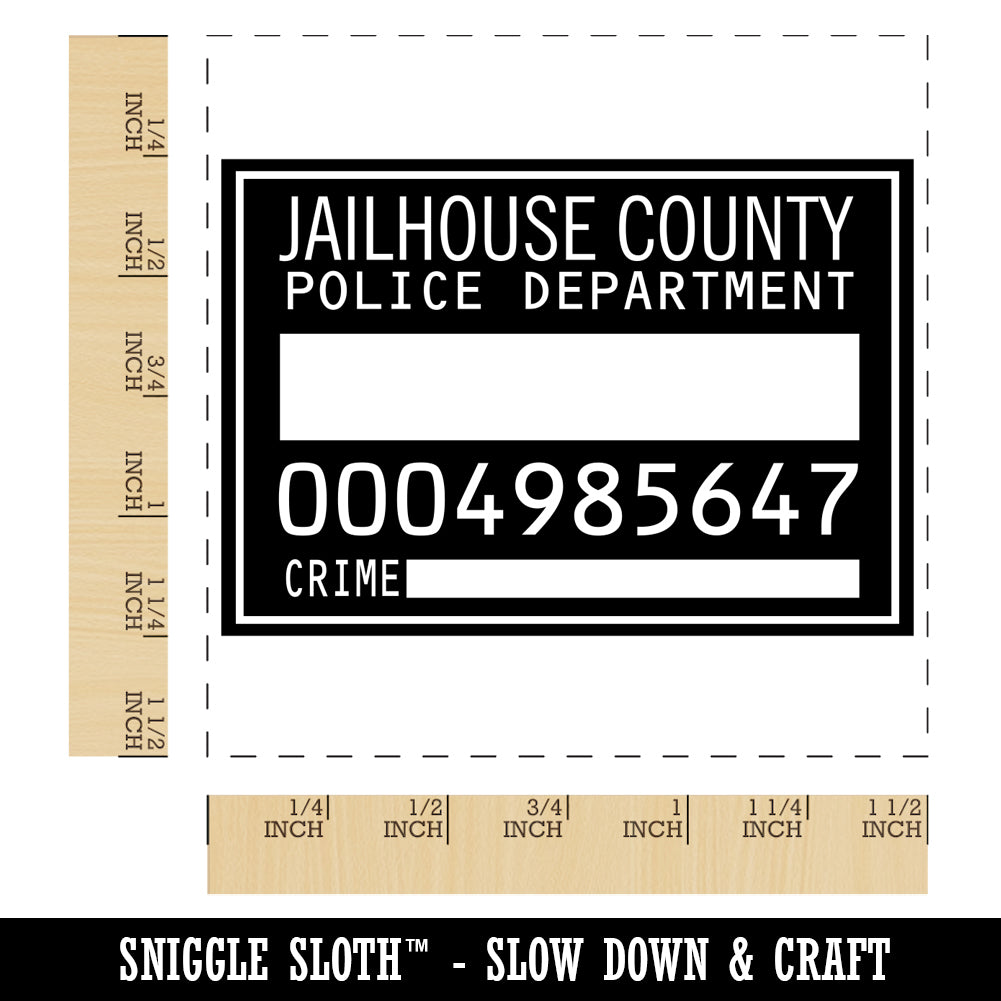 Mugshot Crime Inmate Board Jail Self-Inking Rubber Stamp Ink Stamper ...
