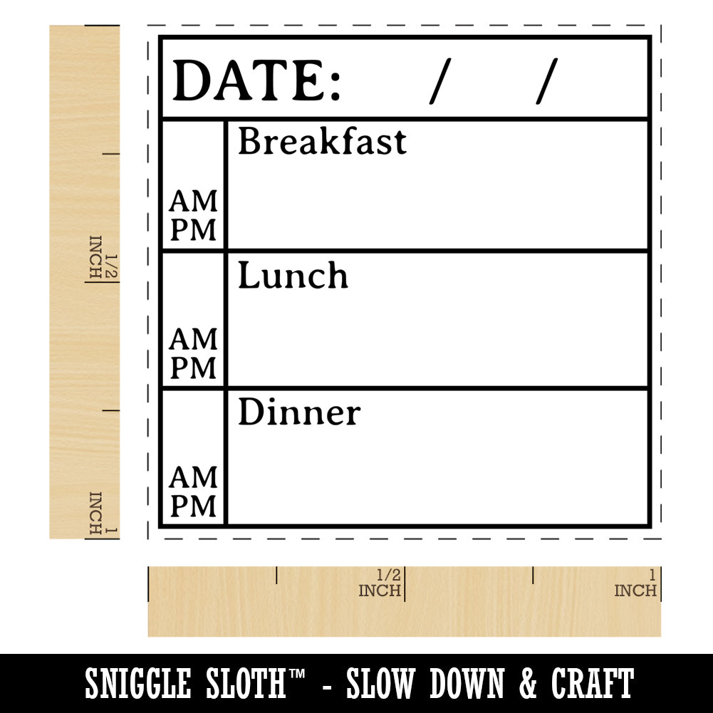 Daily Meal Tracker Planner Breakfast Lunch Dinner Self-Inking Rubber ...