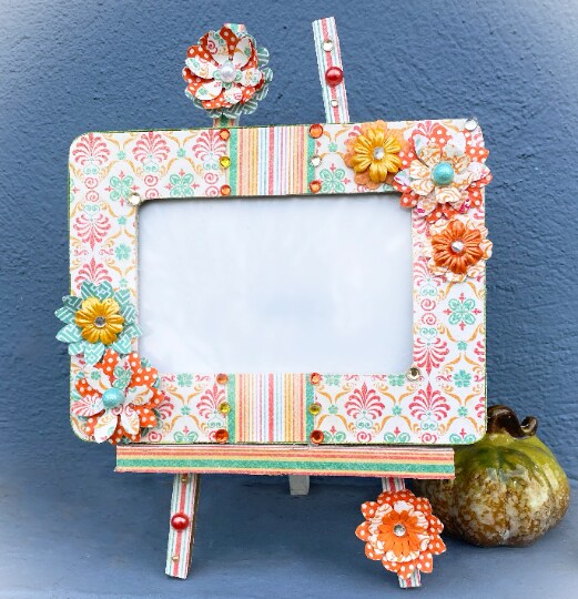 4X6 Sparkly Eclectic Flower Frame Easel Set Perfect for funky photo ...