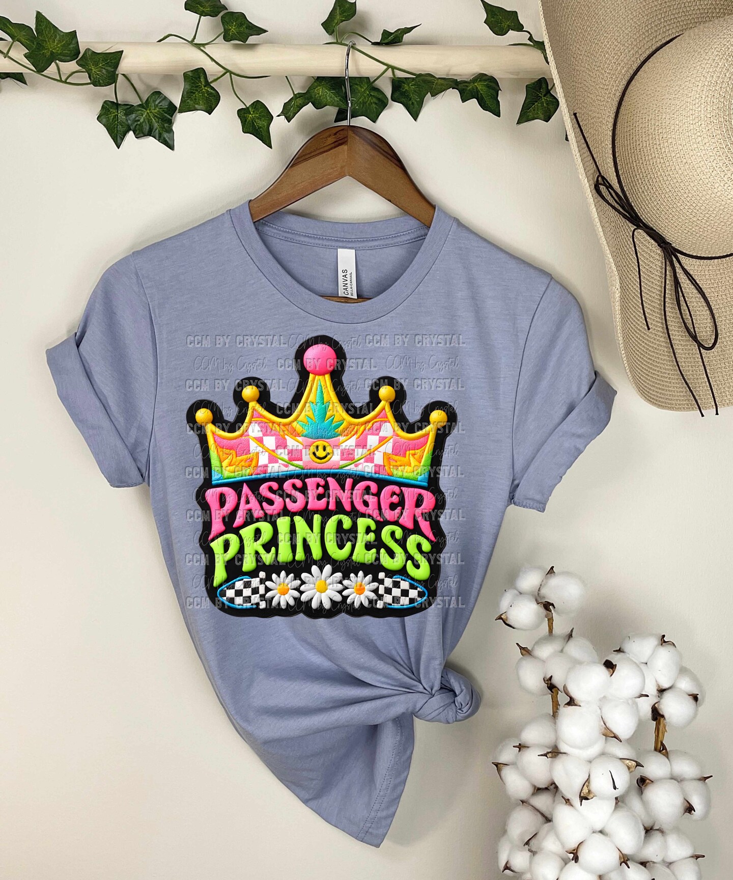 Passenger Princess Faux Embroidery Ready to Press Transfer DTF Transfer ...