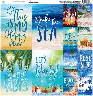 Reminisce All Inclusive Vacation 12x12 Poster Stickers | Michaels