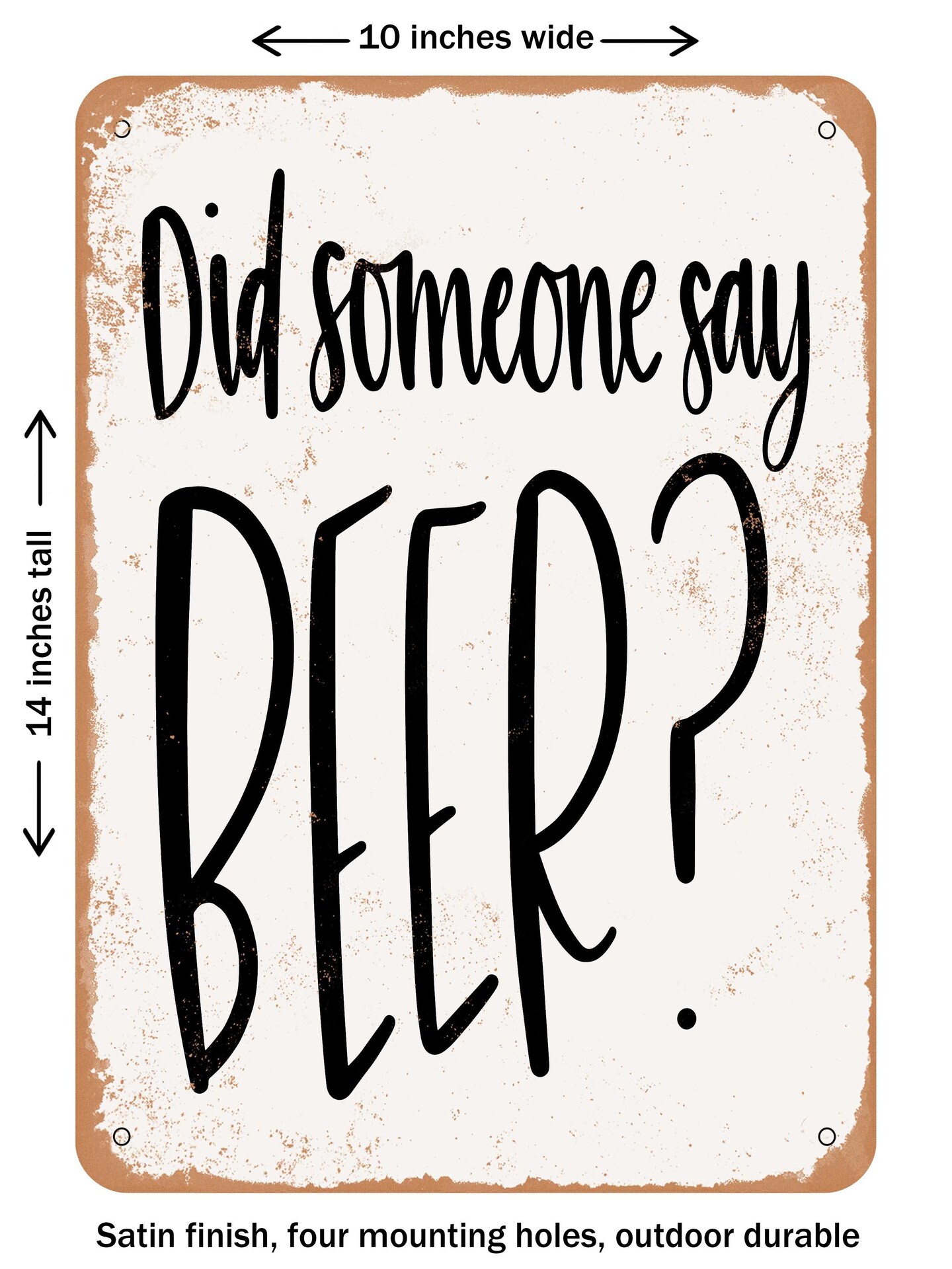 DECORATIVE METAL SIGN - Say Beer - Vintage Rusty Look | Michaels