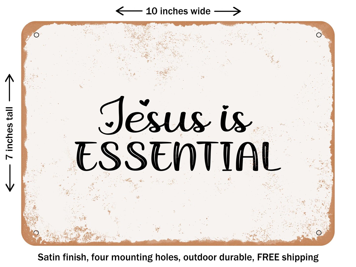 DECORATIVE METAL SIGN - Jesus is Essential - Vintage Rusty Look | Michaels
