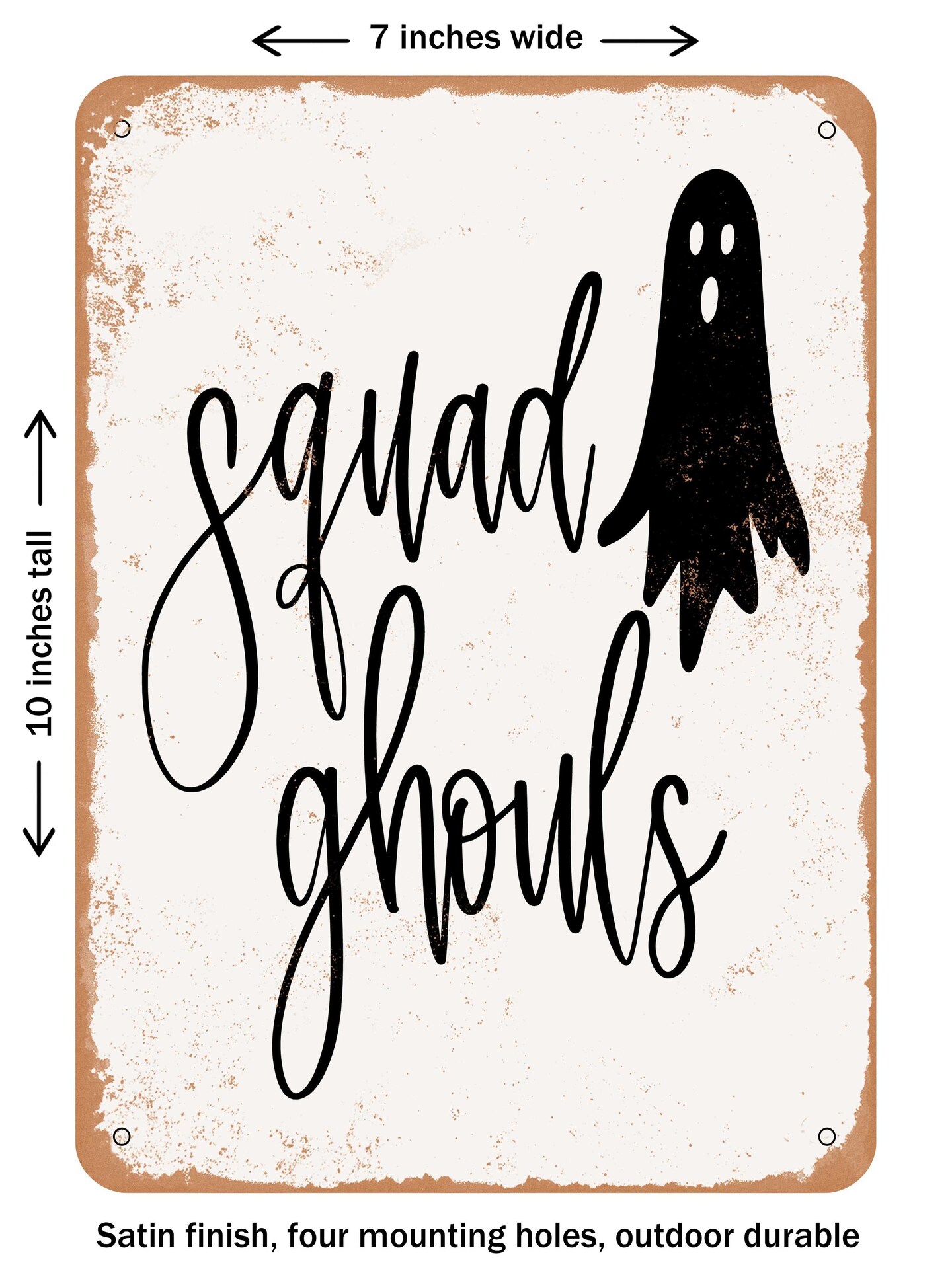 DECORATIVE METAL SIGN - Squad Ghouls - Vintage Rusty Look | Michaels