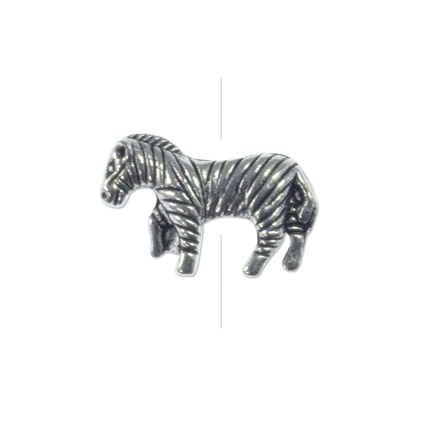 Zebra Bead 12x18mm Pewter Antique Silver Plated (Package of 1) | Michaels