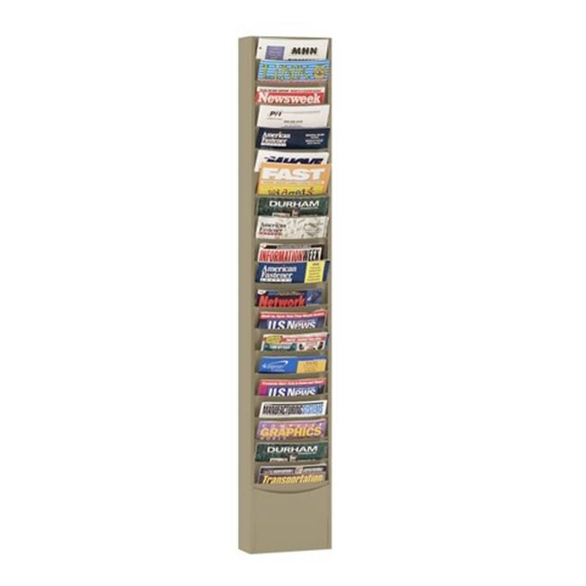 Durham 411-75 Steel 20 Contour Pocket Vertical Literature Rack, Putty ...