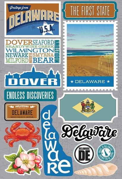 Reminisce Delaware Stickers | Michaels