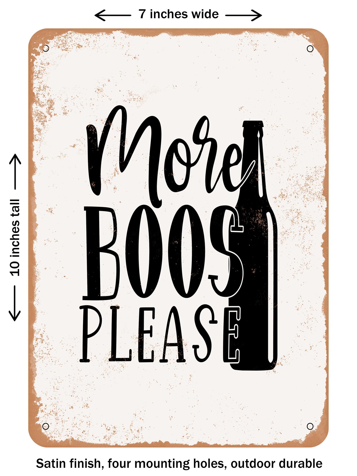 DECORATIVE METAL SIGN - More Boos Please - 2 - Vintage Rusty Look | Michaels