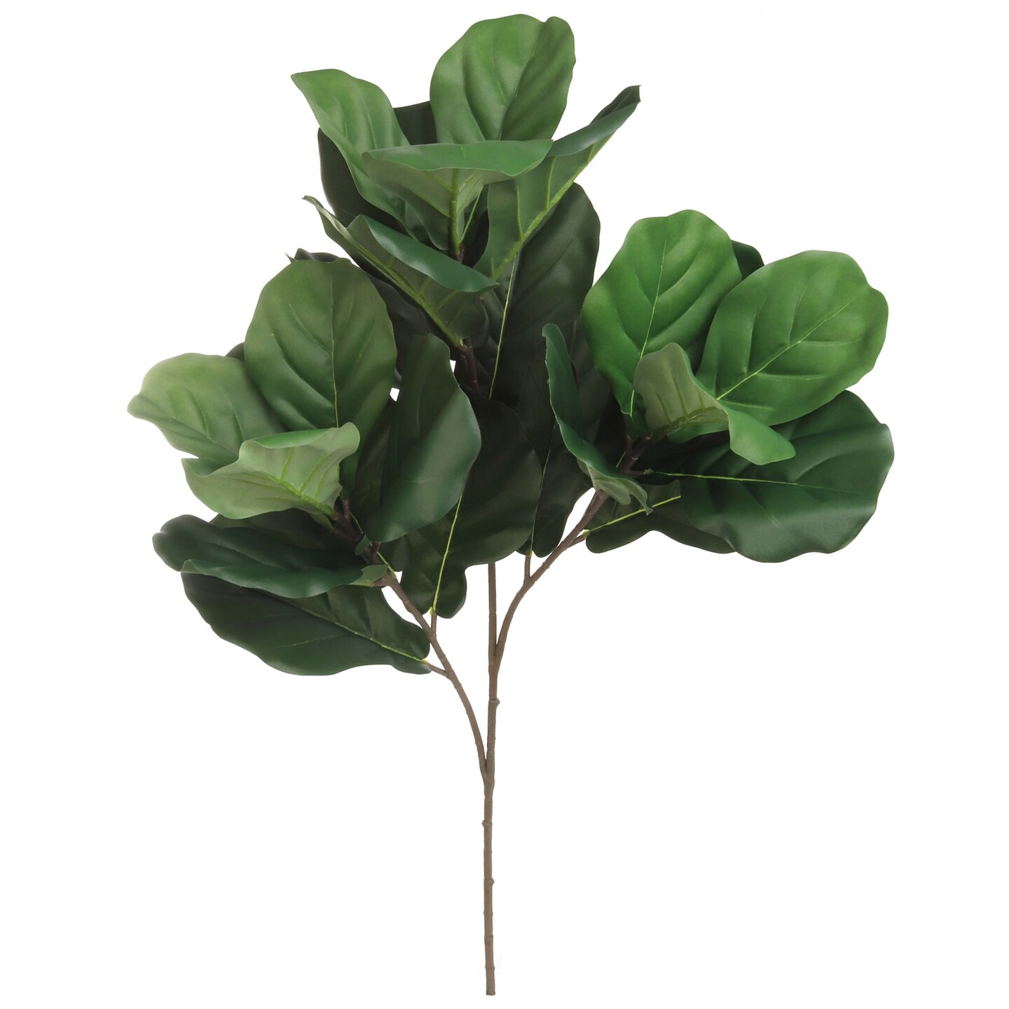 Box of 12: 34" Fiddle Leaf Branch Spray, 24 Realistic Silk Leaves ...