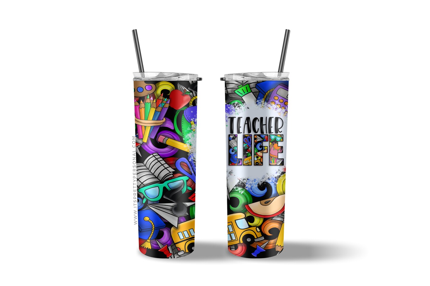 #470 CLEAR- 20oz - Teacher Life 9.4" x 8" Pattern Vinyl Wrap | Michaels