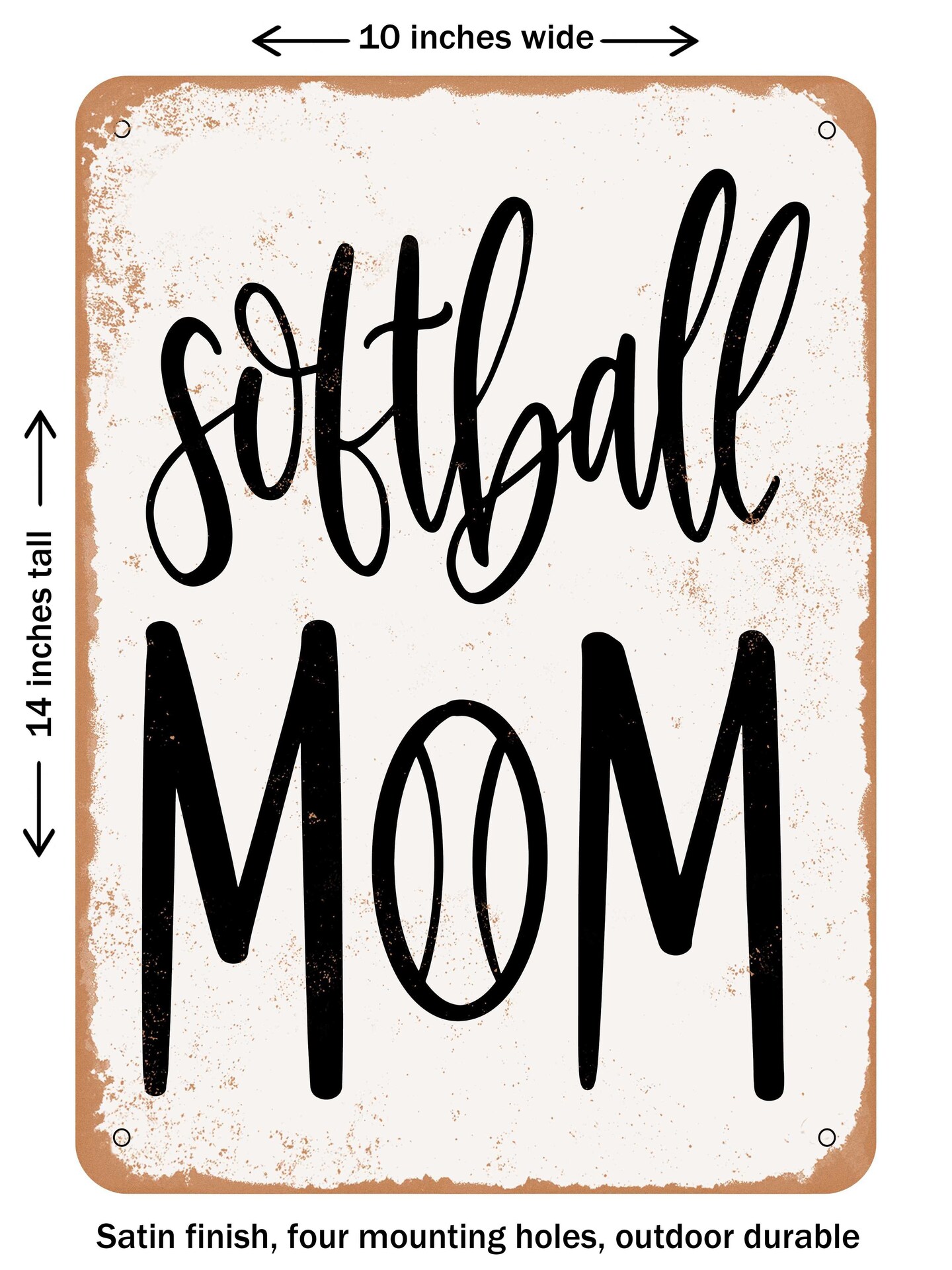 DECORATIVE METAL SIGN - Softball Mom - 3 - Vintage Rusty Look | Michaels