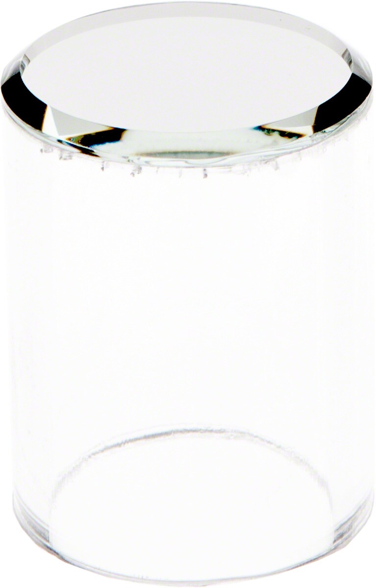 Plymor Clear Acrylic Cylinder Display Riser with Mirror Top, 2" H x 1.5 ...