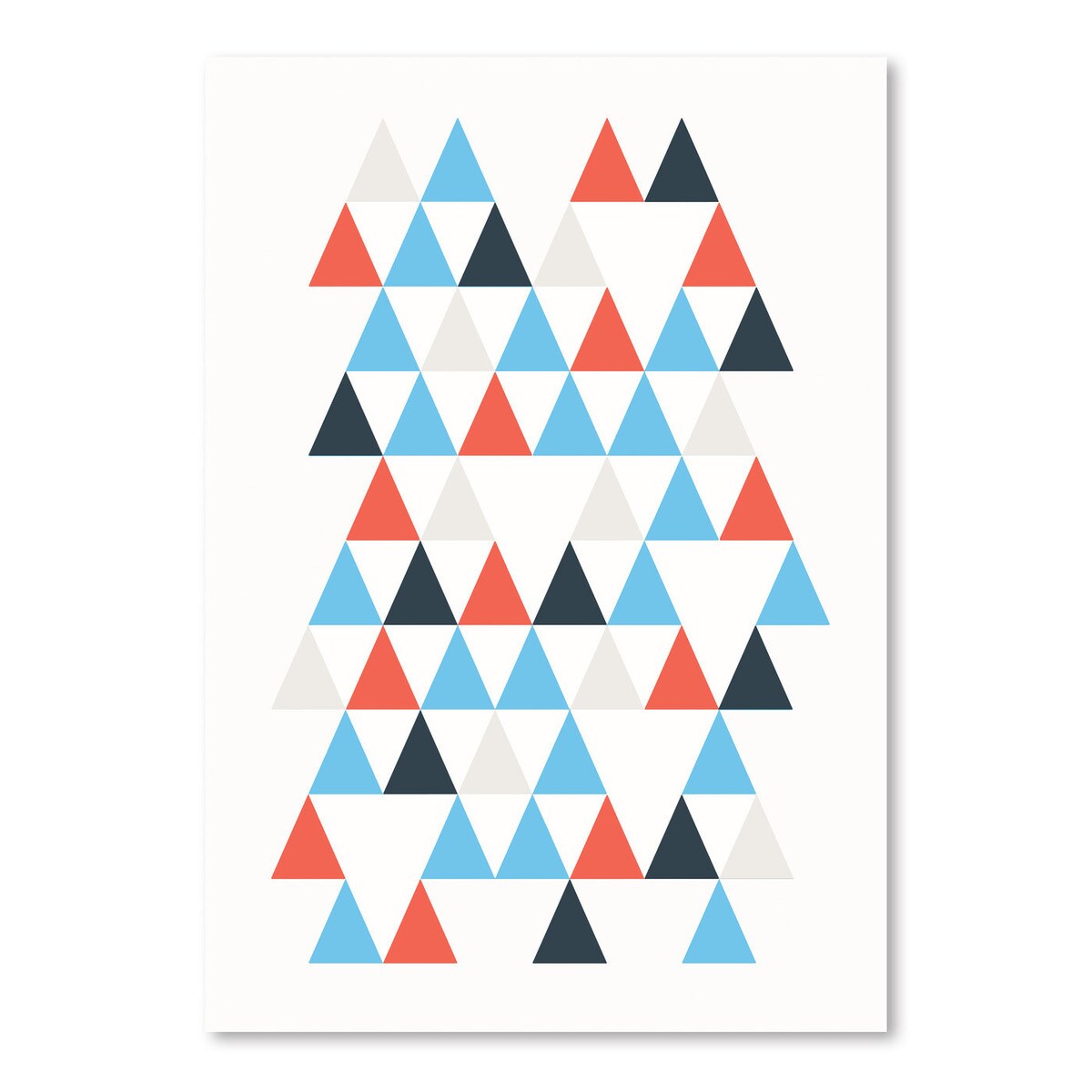 Scandi Triangles In New Wave by Digital Keke Poster Art Print ...