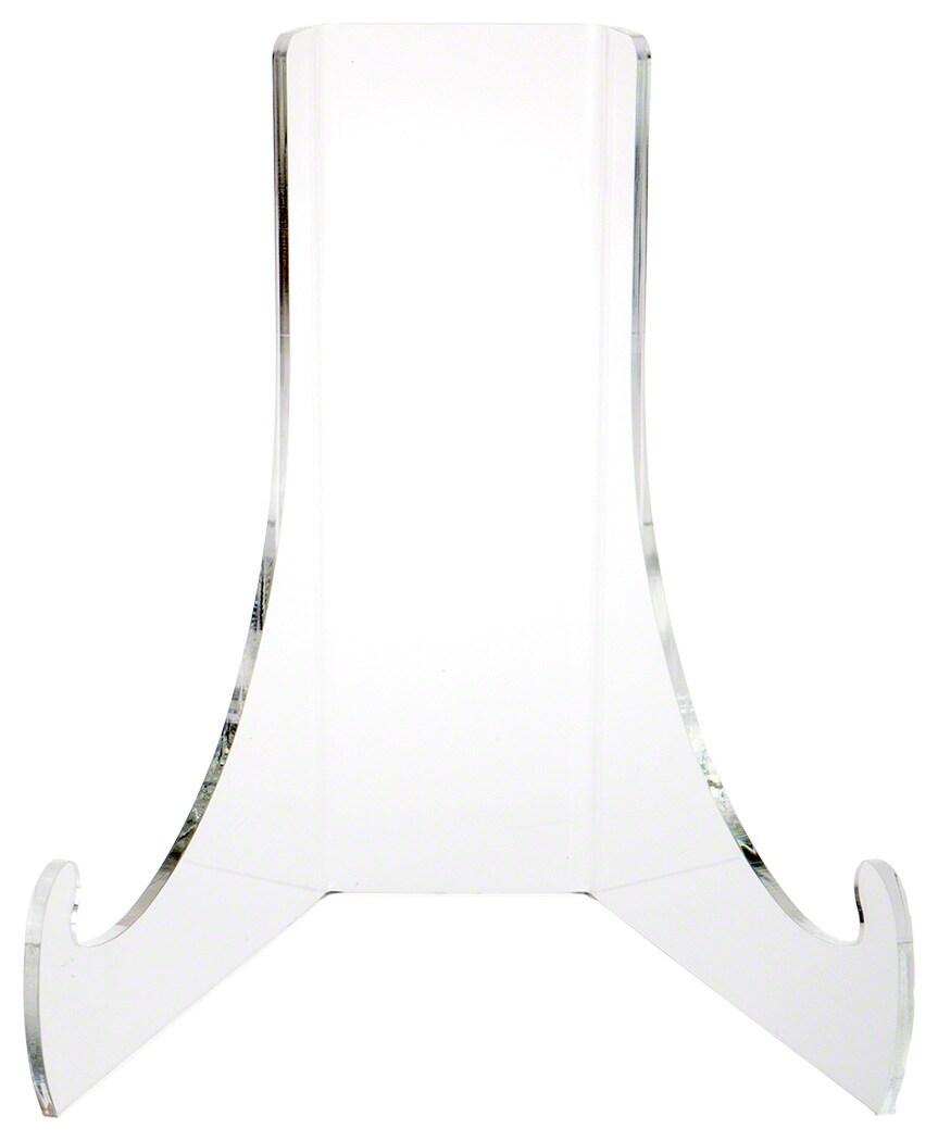 Plymor Large Clear Acrylic Flat Back Easel with Deep Support Ledges, 12 ...