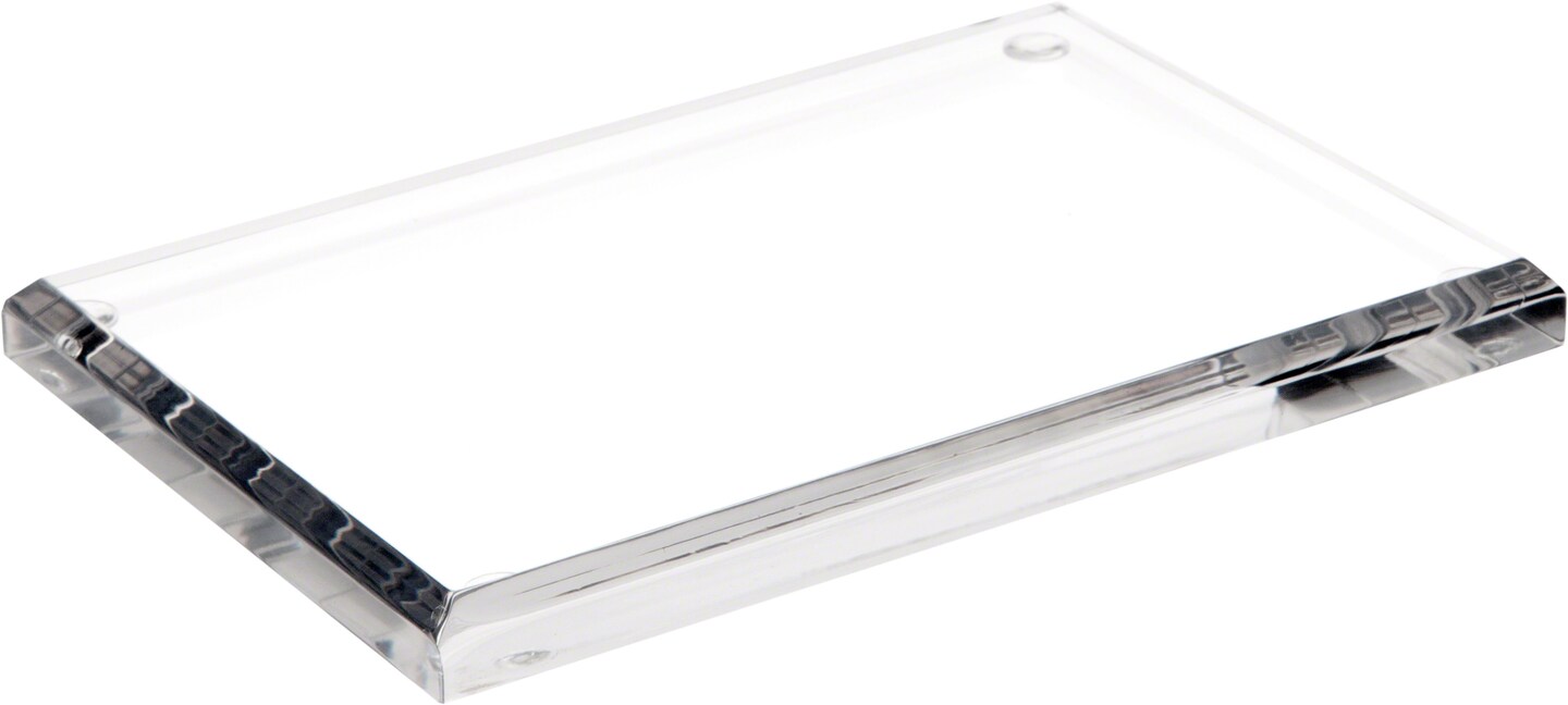Plymor Clear Acrylic Rectangular Beveled Display Base, 6" W x 4" D x 0. ...