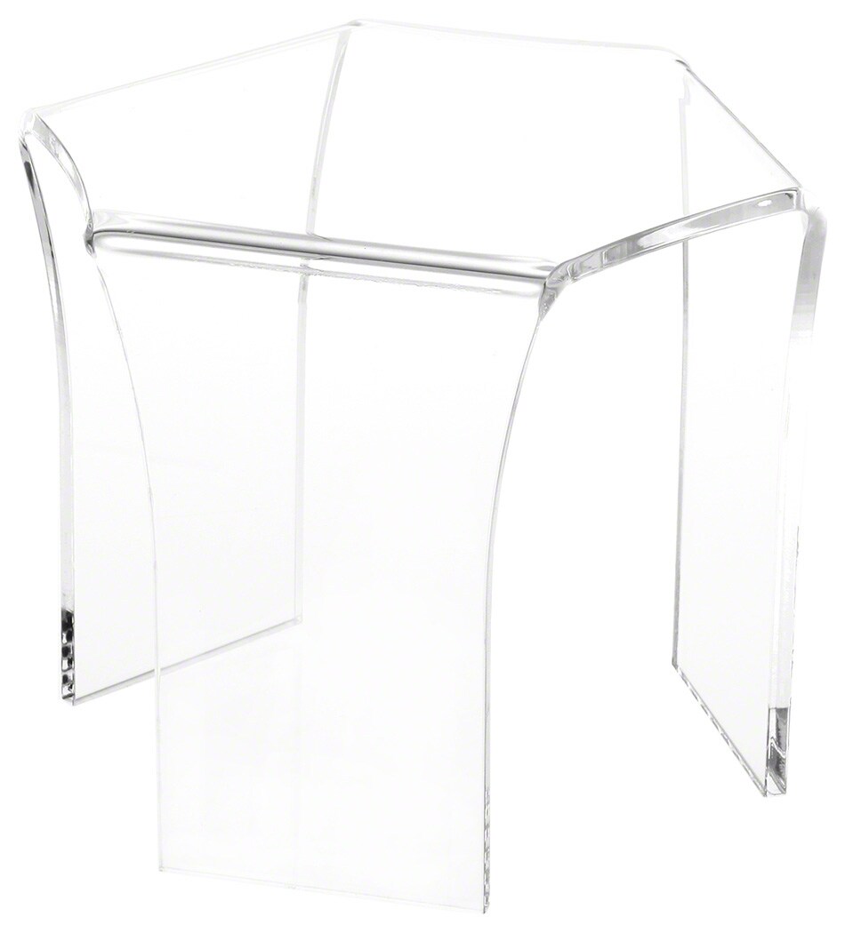 Plymor Clear Acrylic Tri-Leg (6 Sided) Display Riser, 4.75" H x 6" W x ...