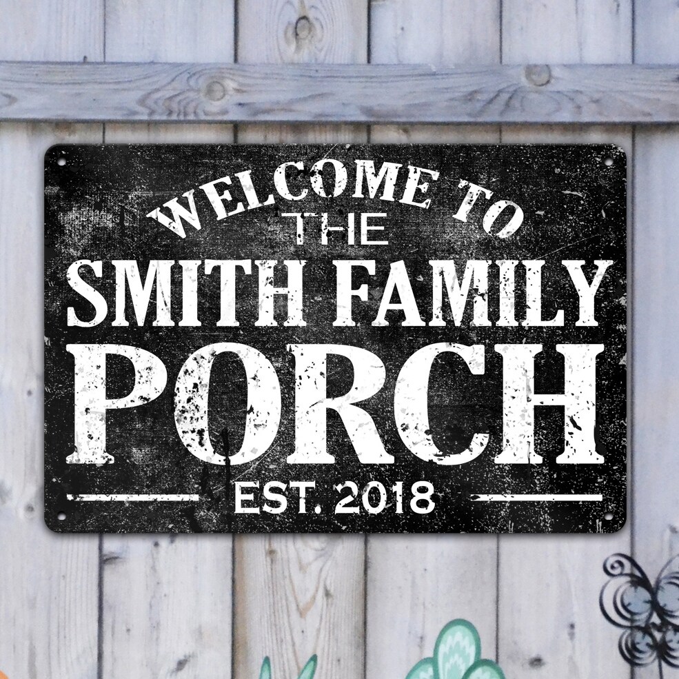 Custom Personalized Porch Sign with Family Last Name Decoration For ...