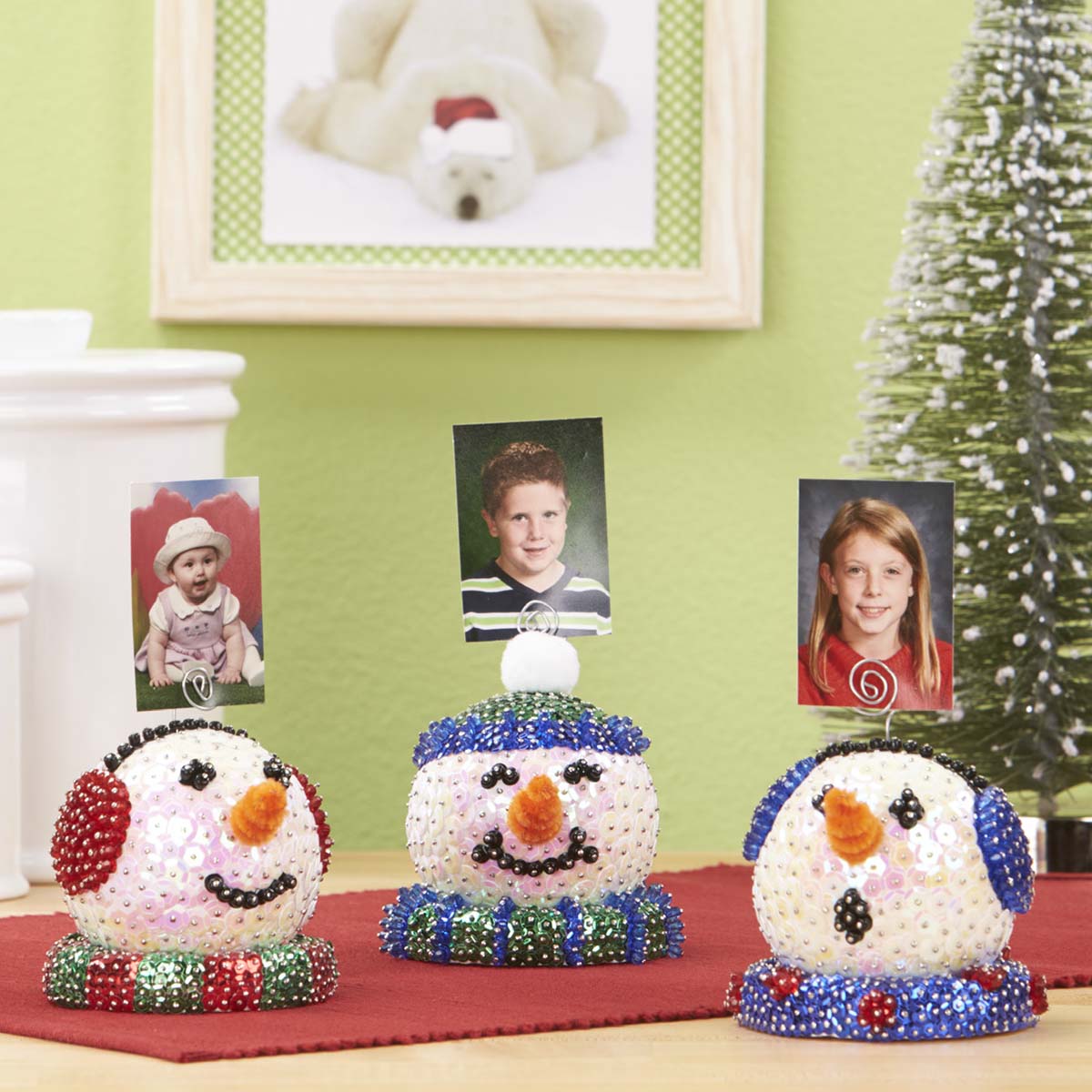 Sunrise Craft & Hobby Trio of Snowmen Sequin Craft Kit | Michaels