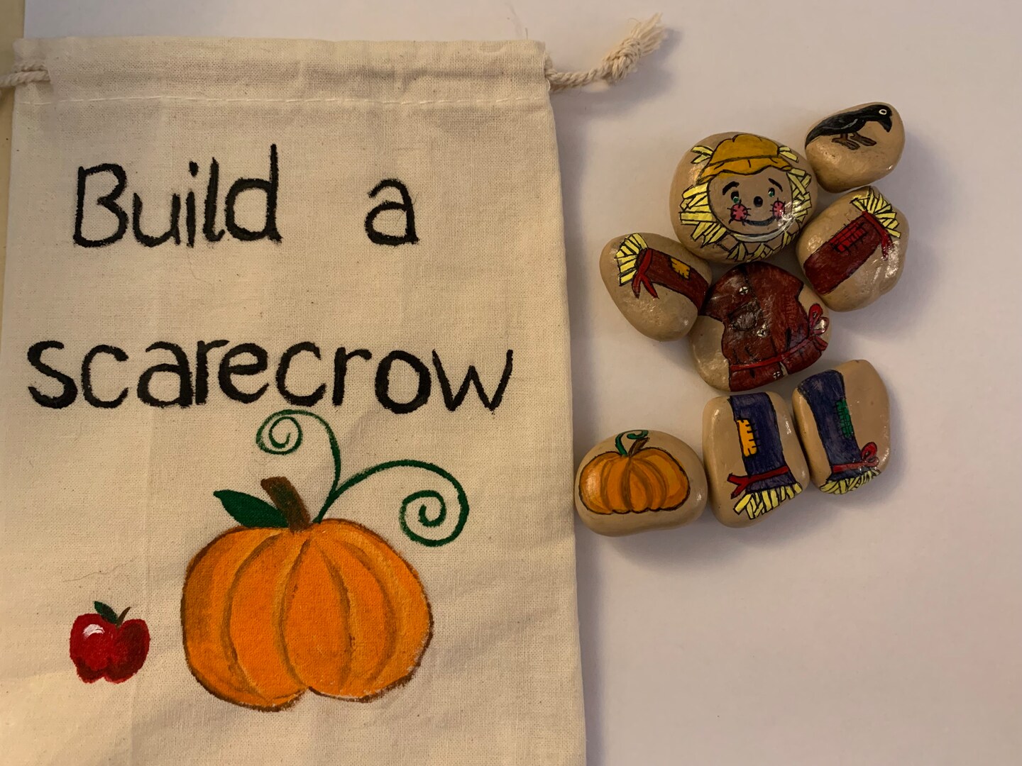 Hand painted river rocks, Build your own scarecrow kit | MakerPlace by ...