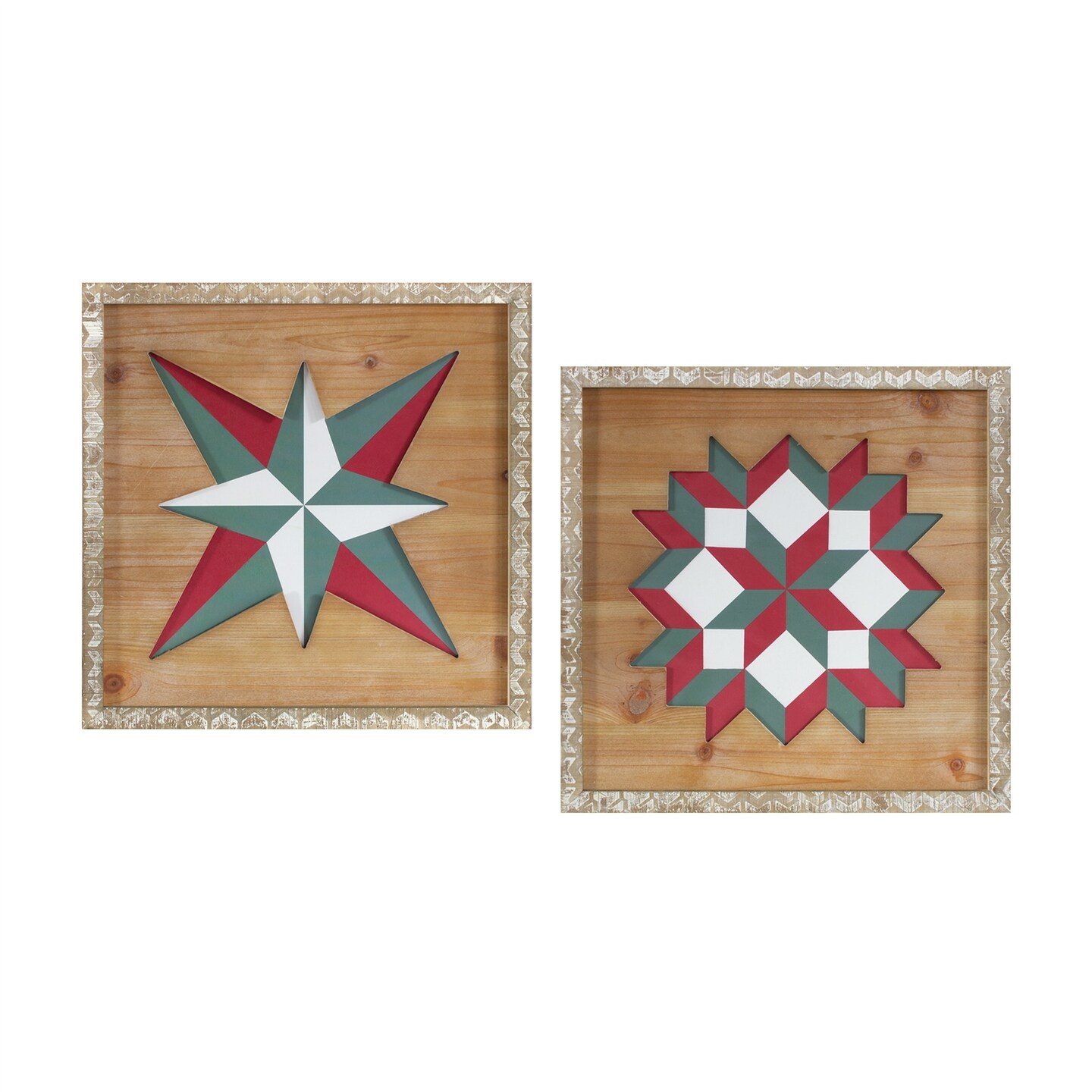 Melrose Set of 2 Quilted Square Wall Plaques 16.5" | Michaels
