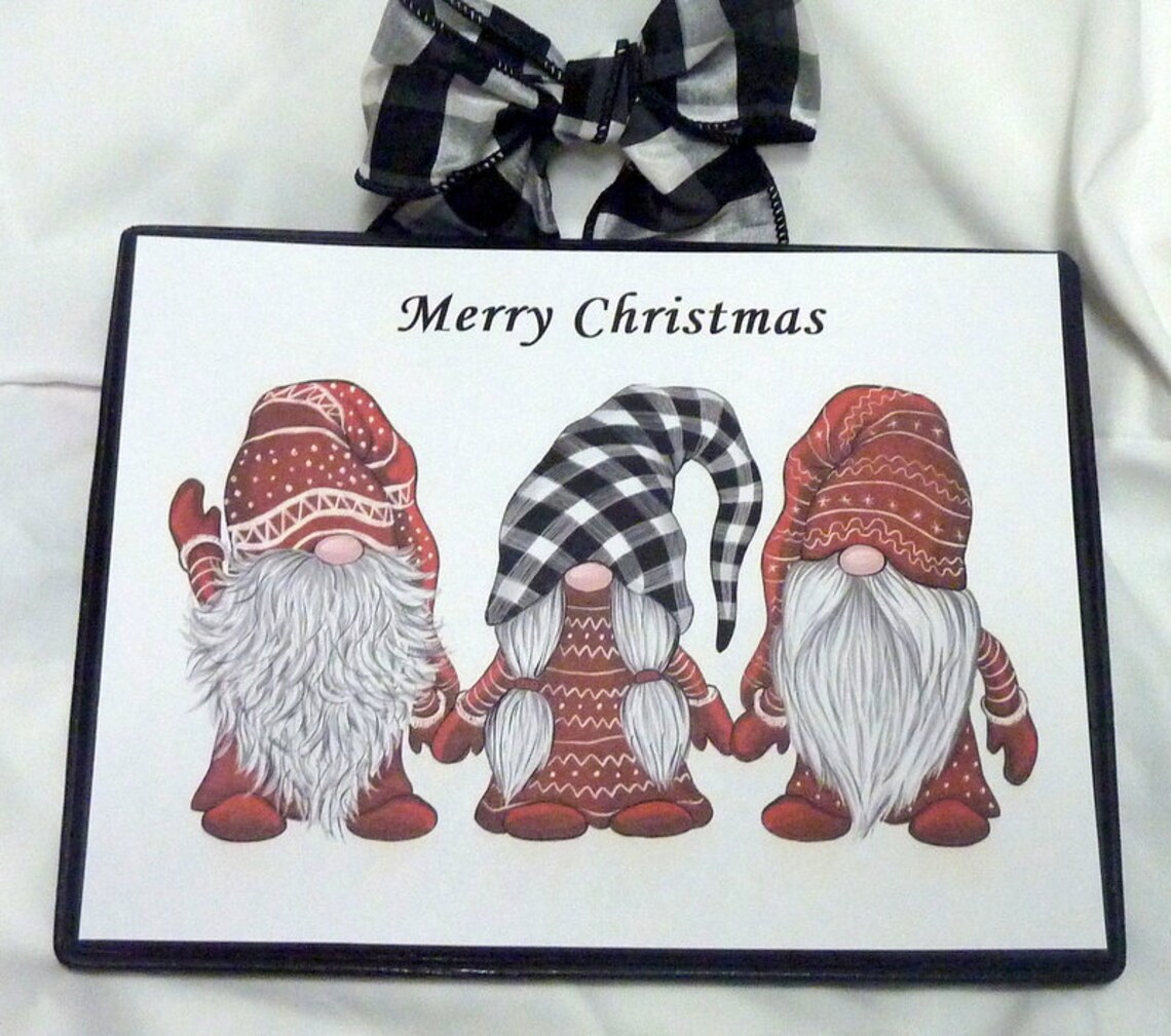 Christmas Gnome sign, Wood Christmas signs, Farmhouse Christmas signs ...