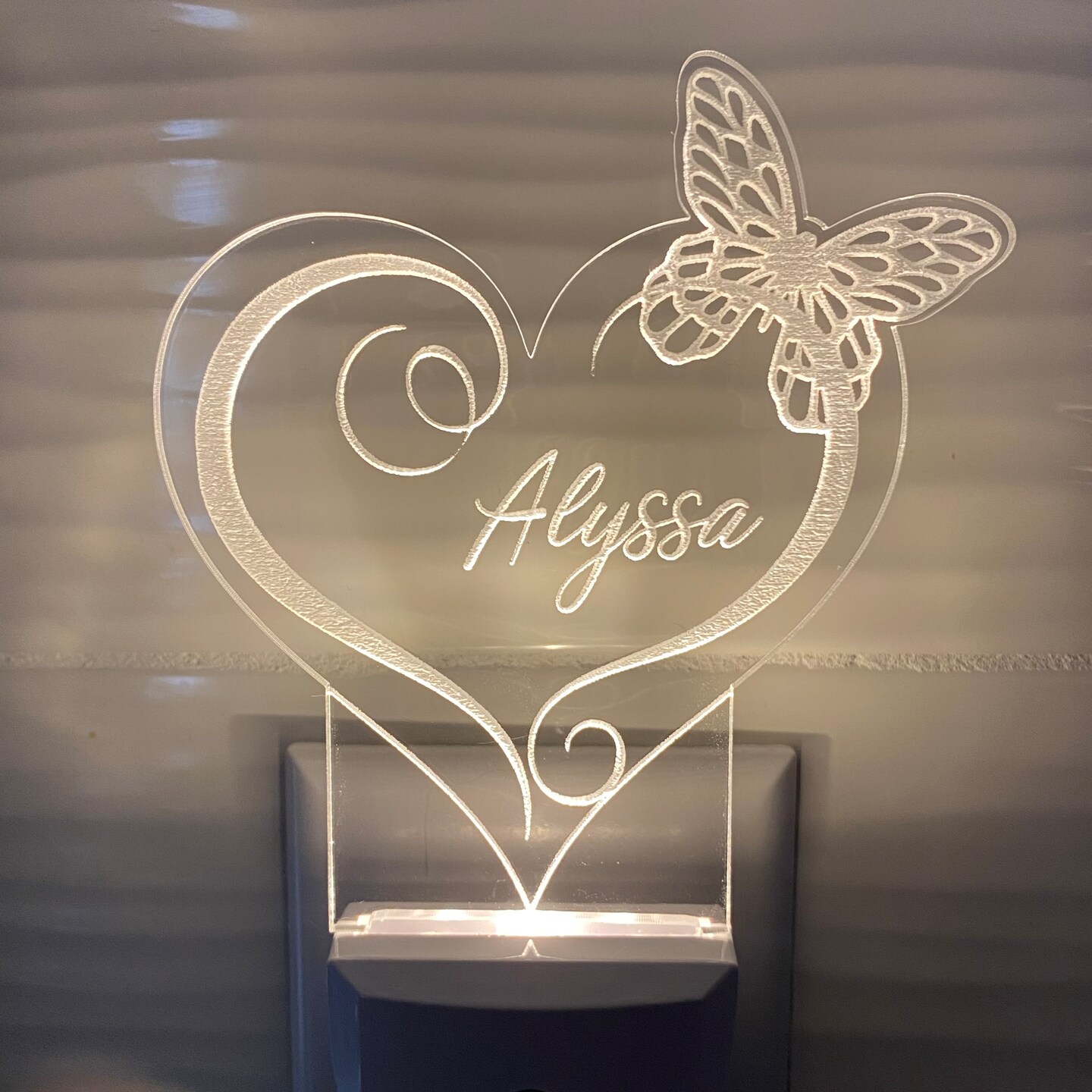 Personalized Night light name gift light up engraved personalized name ...
