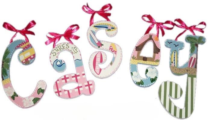 Kids Room Name Letters, Beach Letters, Girls Room Letters, Personalized ...