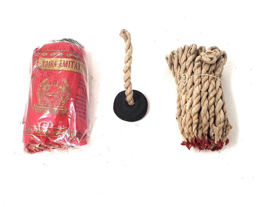 J00-TI-Amitayu Tibetan Rope Incense - Amitayu (45 Ropes) with Burner ...