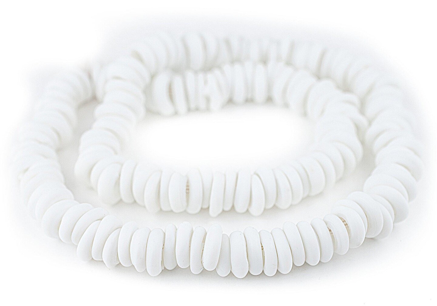 TheBeadChest Opaque White Annular Wound Dogon Beads (14mm) | Michaels