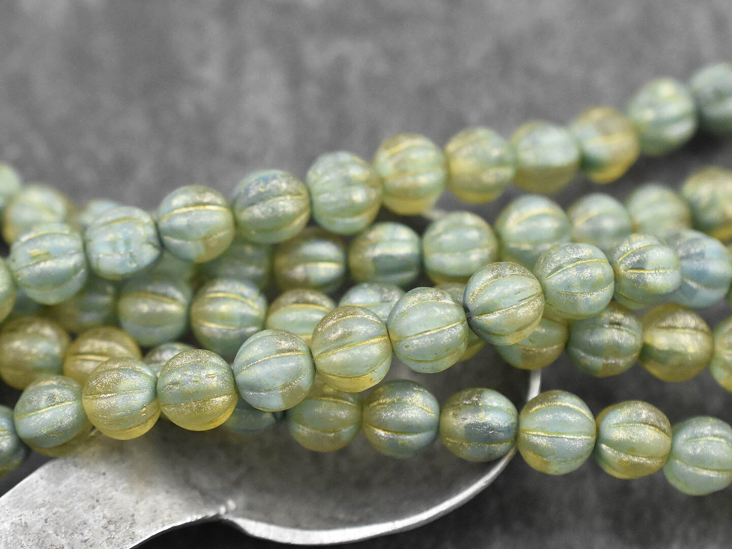*16* 8mm Matte Spring Meadow Shimmer Round Melon Beads | Michaels