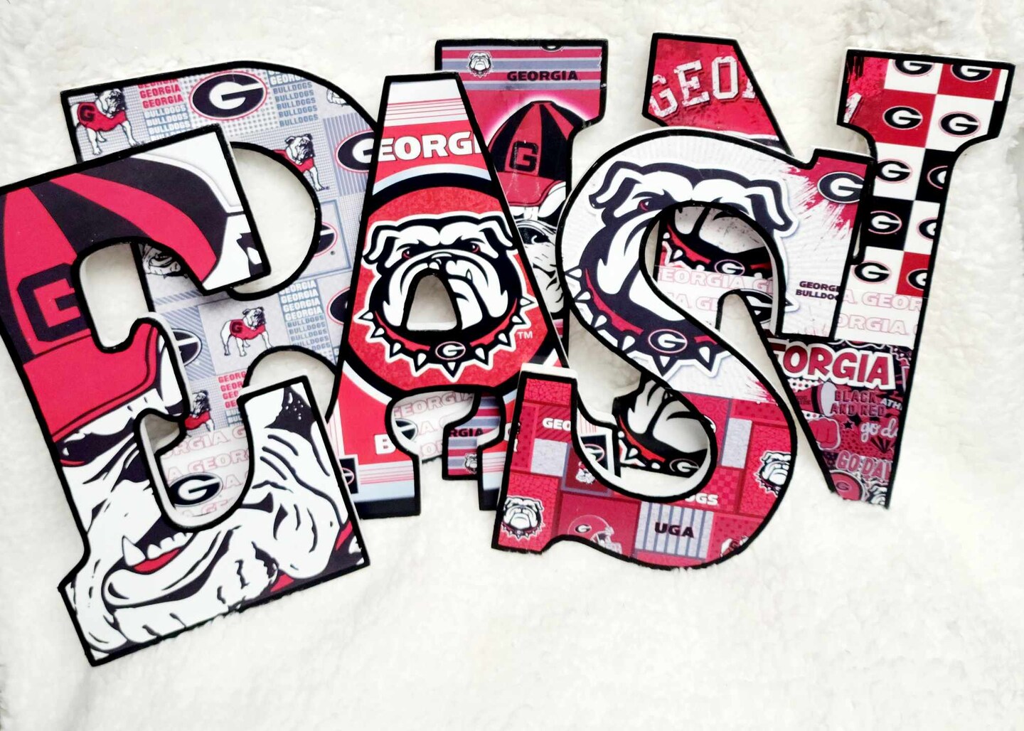 Georgia Bulldogs Inspired Wooden Lasered 9" letters | MakerPlace by ...