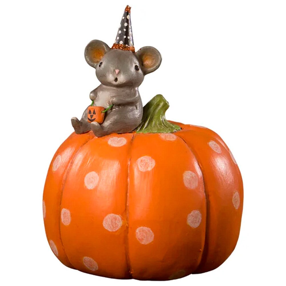 Halloween Mouse On Pumpkin 5" | Michaels