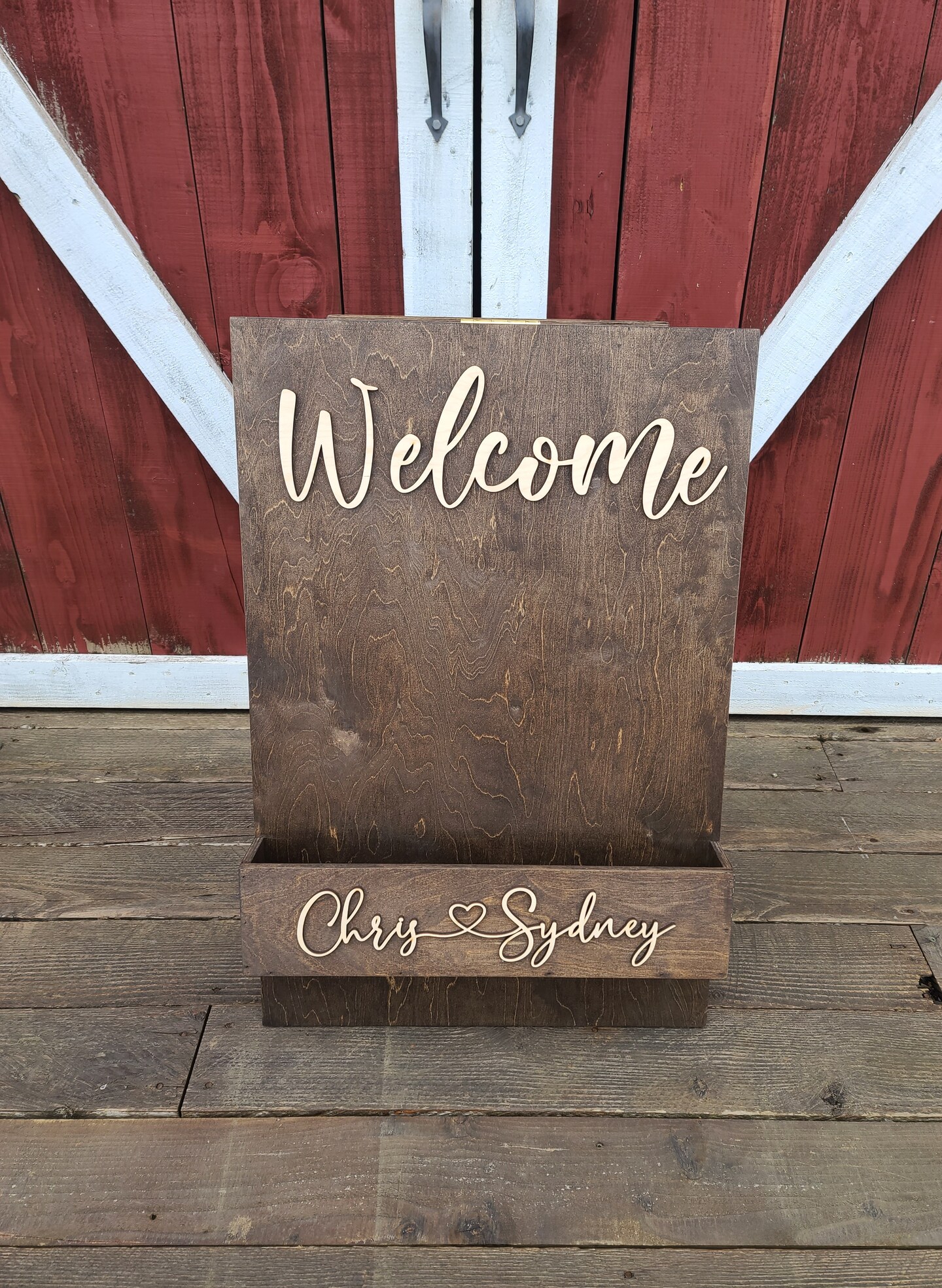 Personalized flower box welcome sign, A frame self standing, DIY ...