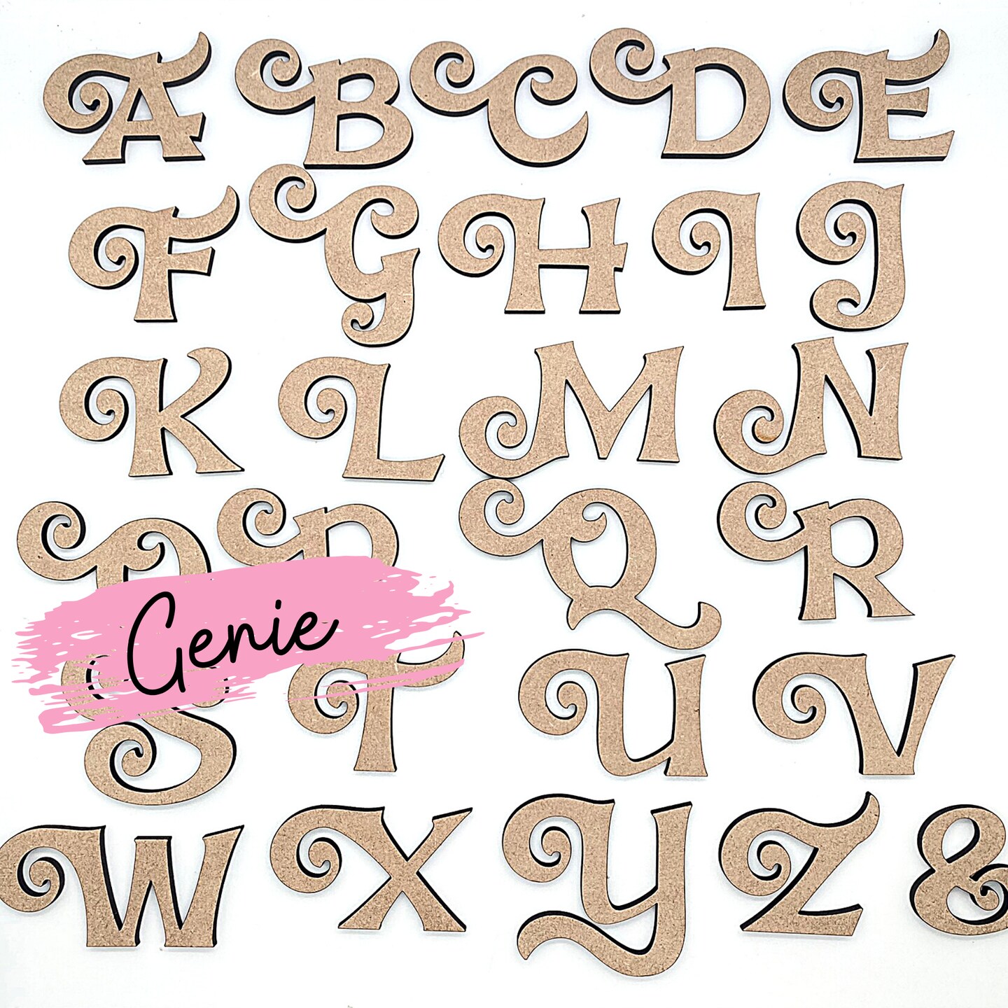 Small Genie Letter | Script Letters | Unfinished Letters | Craft Letter ... Small Genie Letter | Script Letters | Unfinished Letters | Craft Letter ...