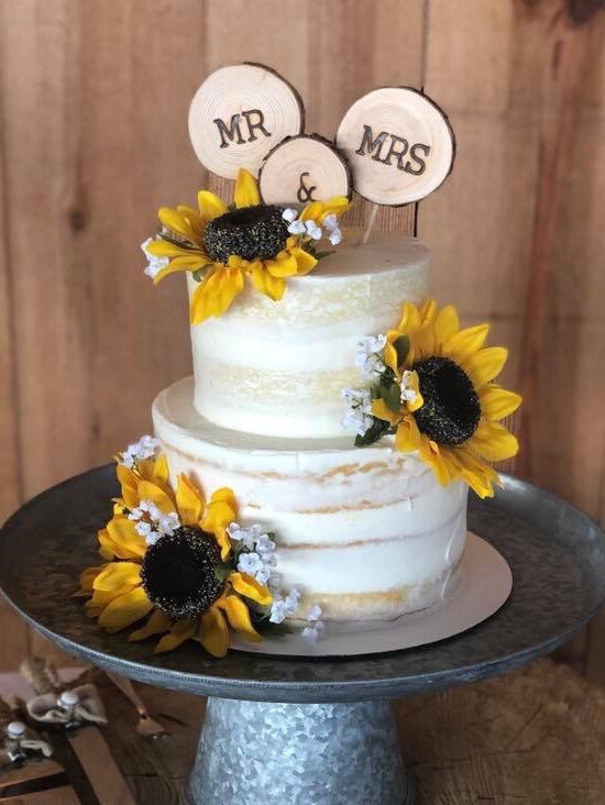 Rustic cake topper set, Mr and Mrs cake topper, wood slice wedding cake ...