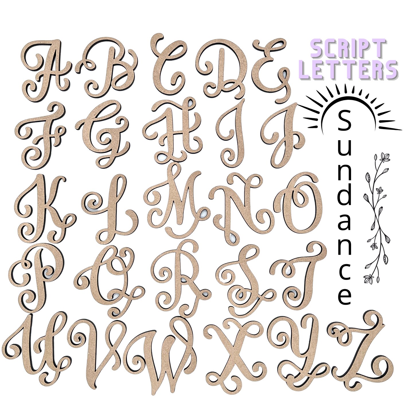 Small Sundance Font | Monogram Style Letters | Cute Letters | Wood ...