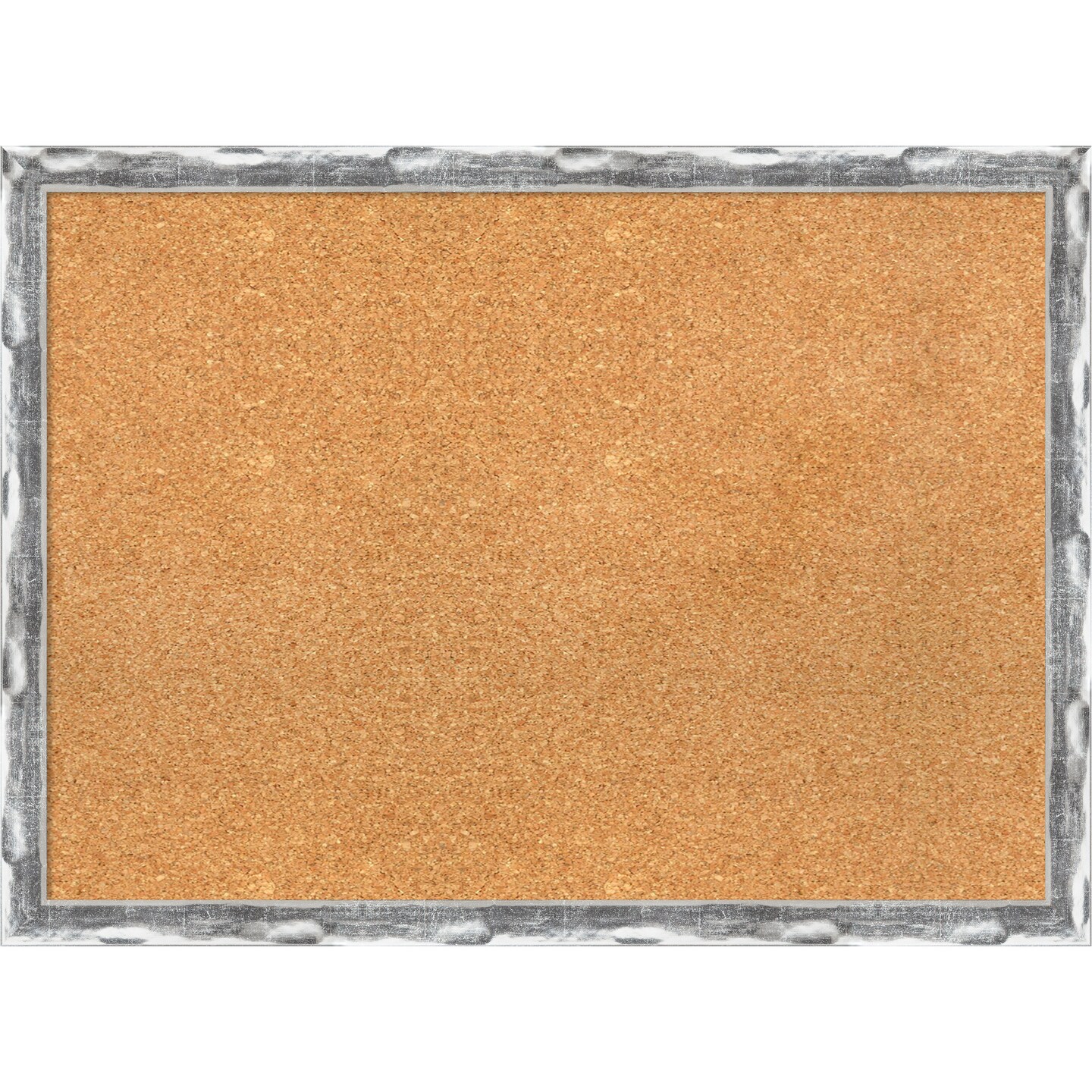 Scratched Wave Chrome Framed Corkboard, Natural Cork | Michaels