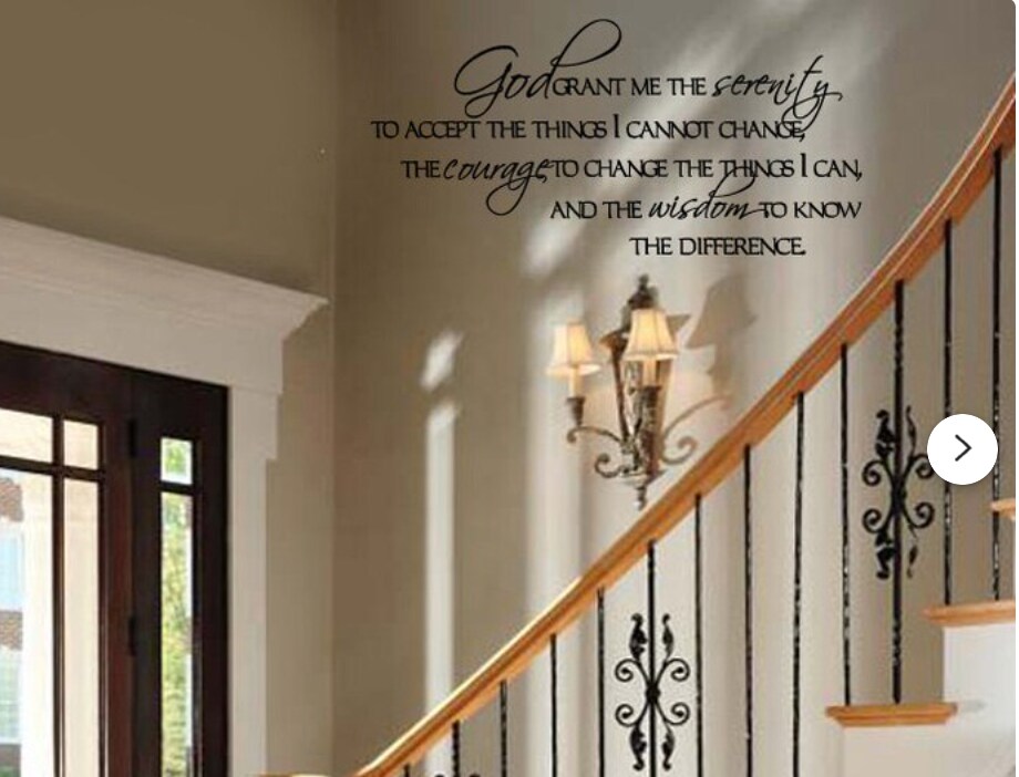 Entryway Family Wall Art Decor Decal | God grant me the serenity Prayer ...