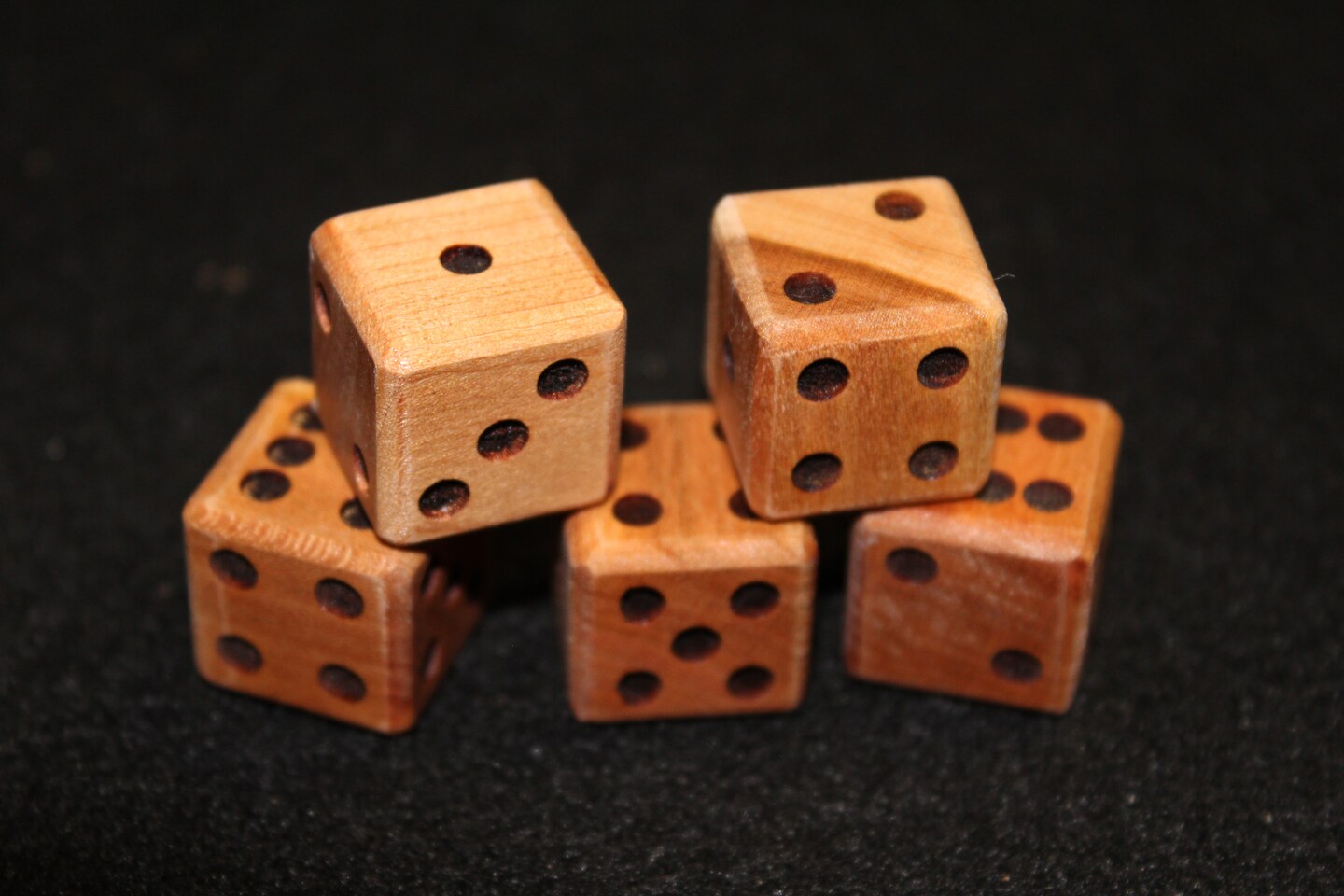 solid cherry .75" hardwood dice, laser etched | MakerPlace by Michaels