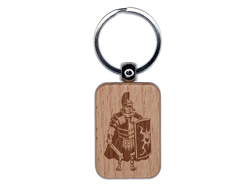 Roman Centurion Soldier Warrior Legion Engraved Wood Rectangle Keychain ...