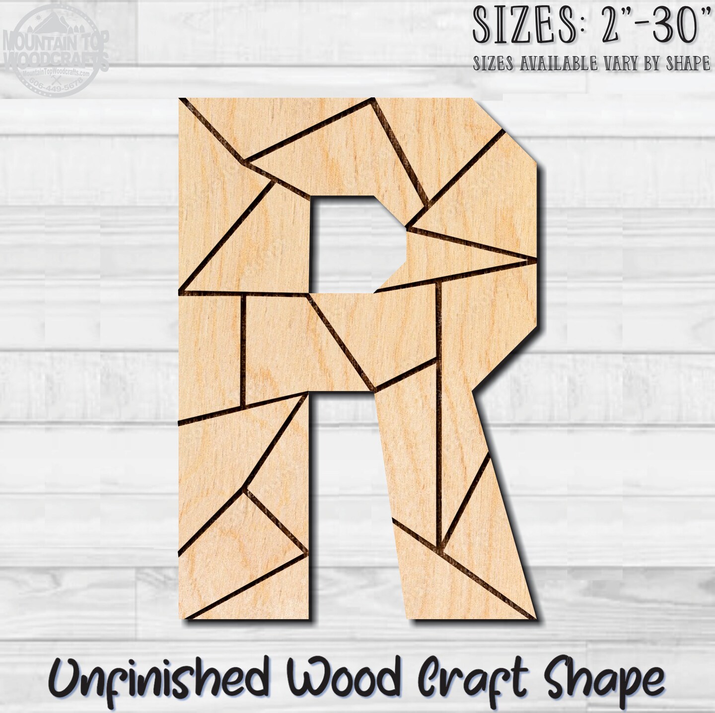 Coloring Letter R Unfinished Wood Shape Blank Laser Engraved Cutout ...