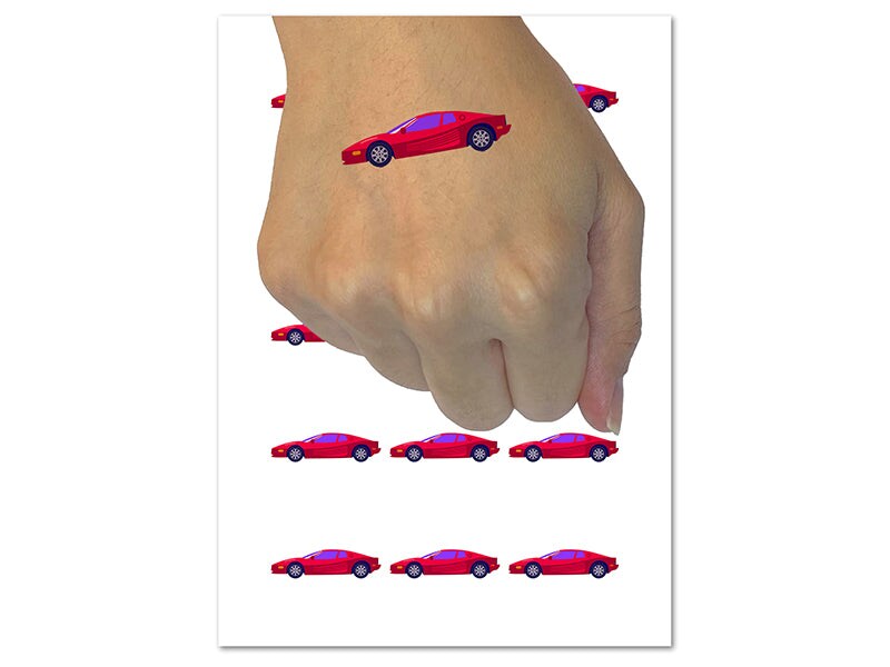 Classic Sports Car Fast Vehicle Temporary Tattoo Water Resistant Fake ...