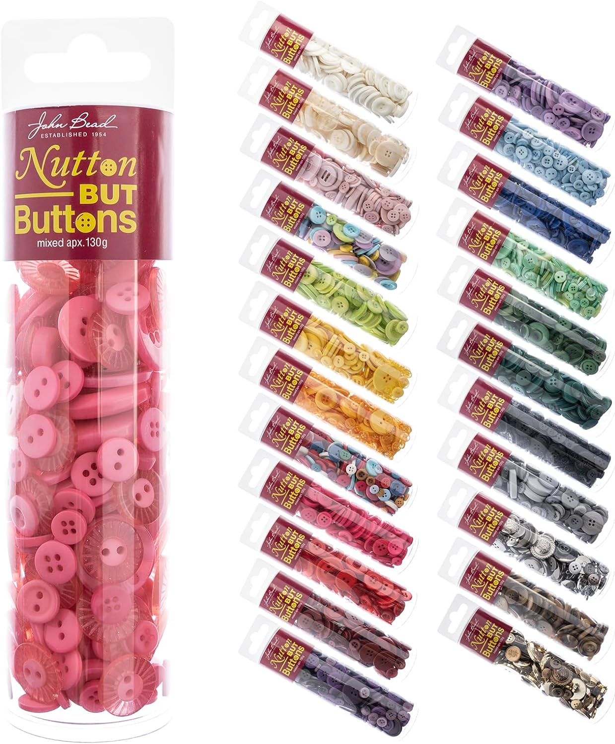 John Bead Nutton But Buttons Assorted Mixed Sizes, 130g | Michaels