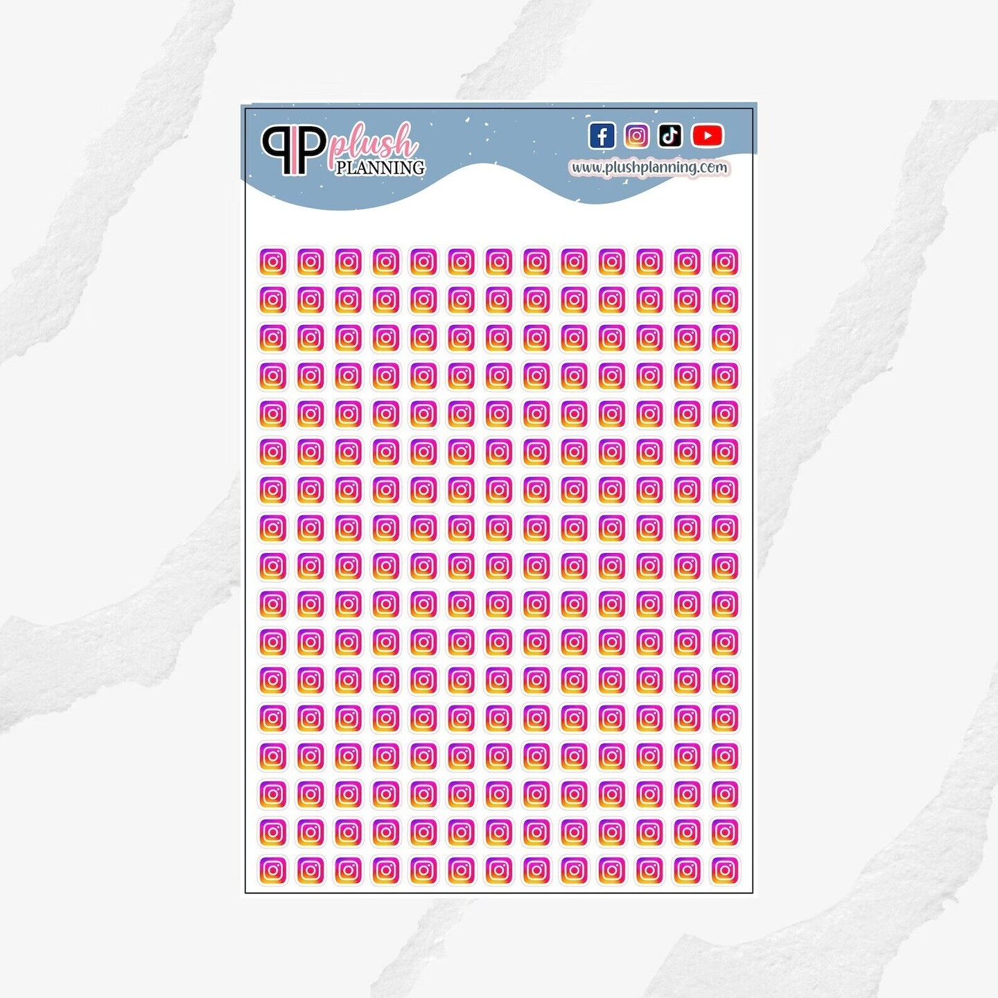Instagram Icon Itty Bitty Planner Stickers, Social Media Tracker, Post ...