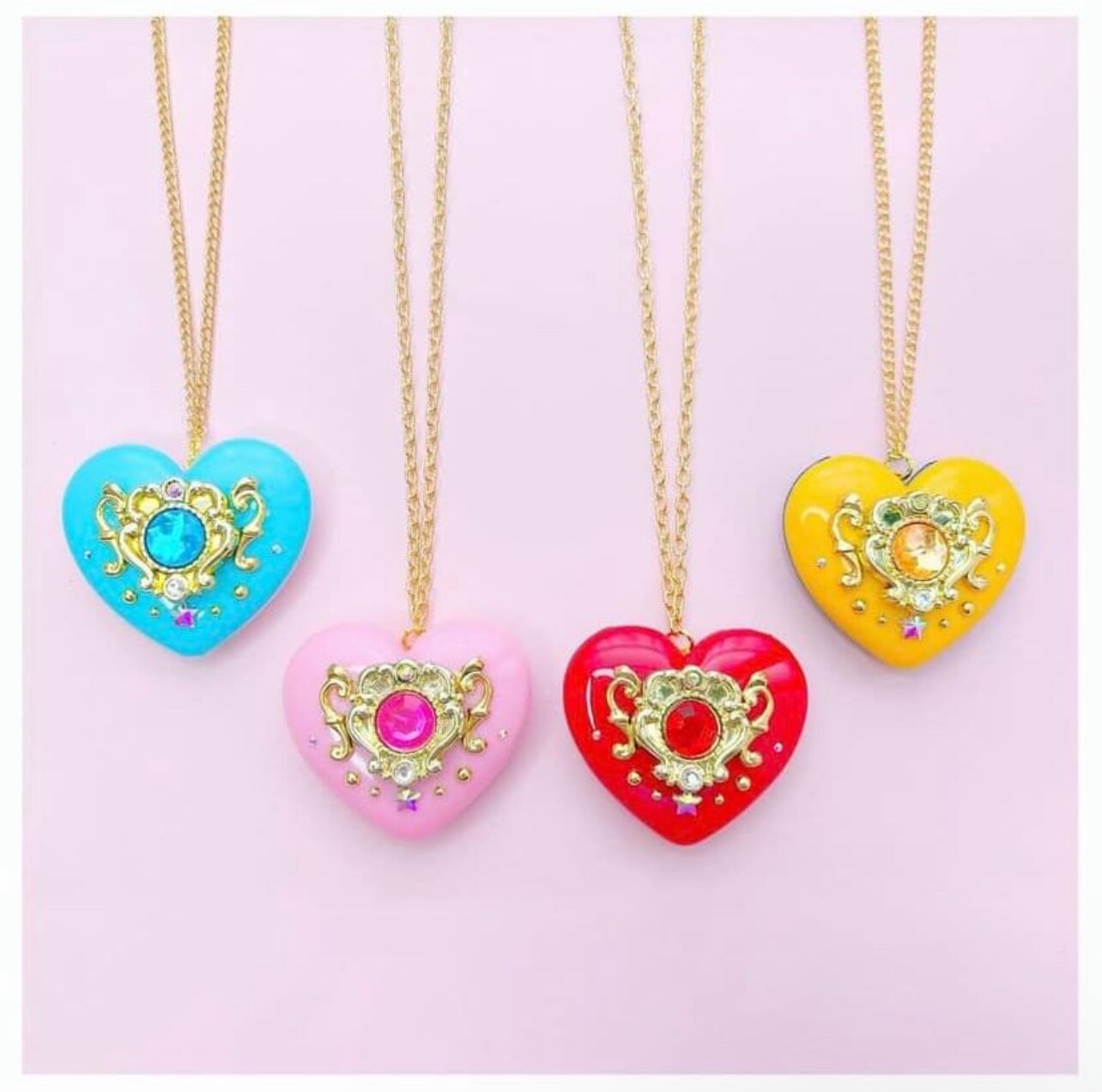 Sailor Moon inspired Magical Girl Heart Compact Necklace - Red ...