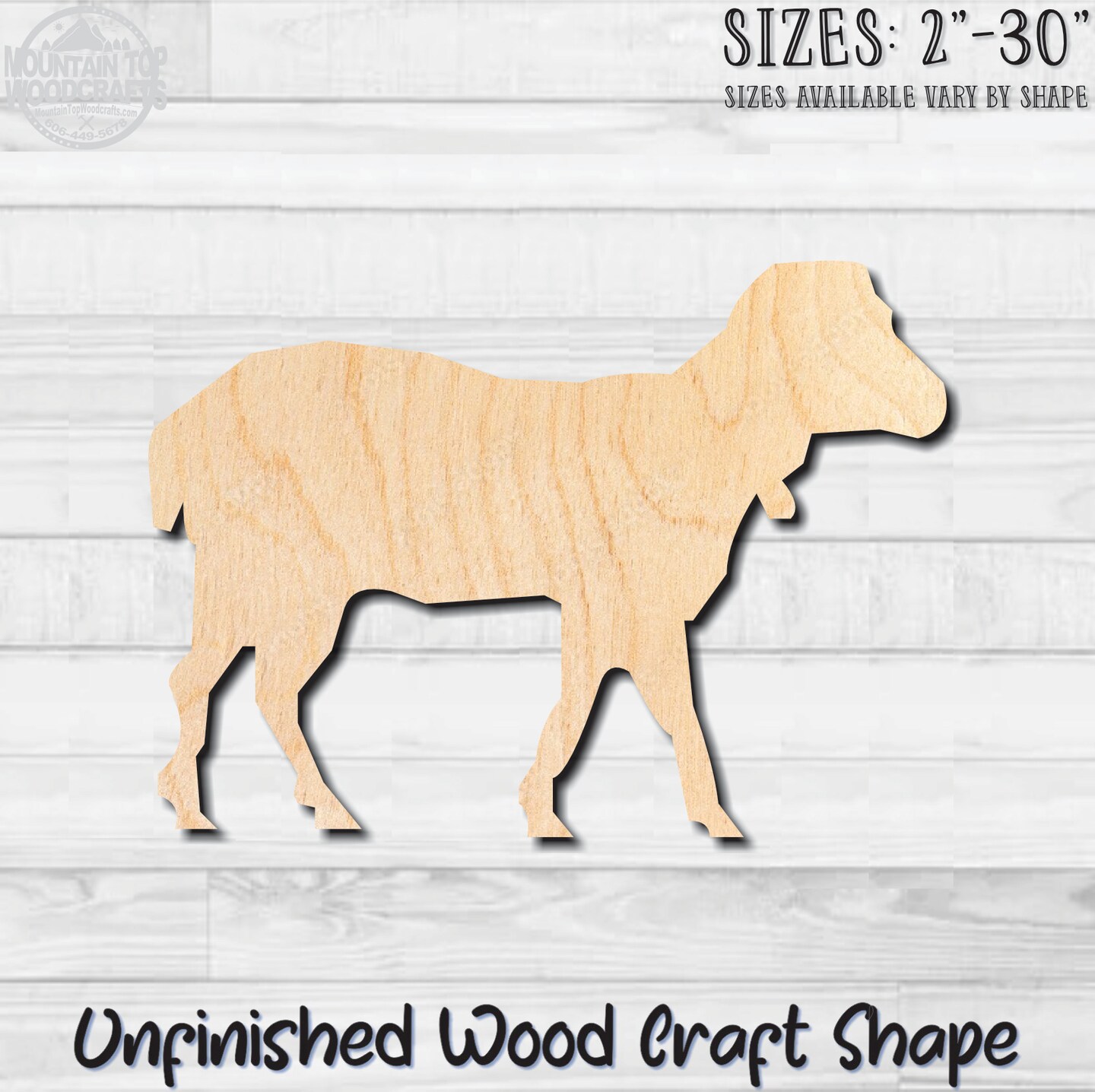 Sheep Animal Unfinished Wood Shape Blank Laser Engraved Cut Out ...