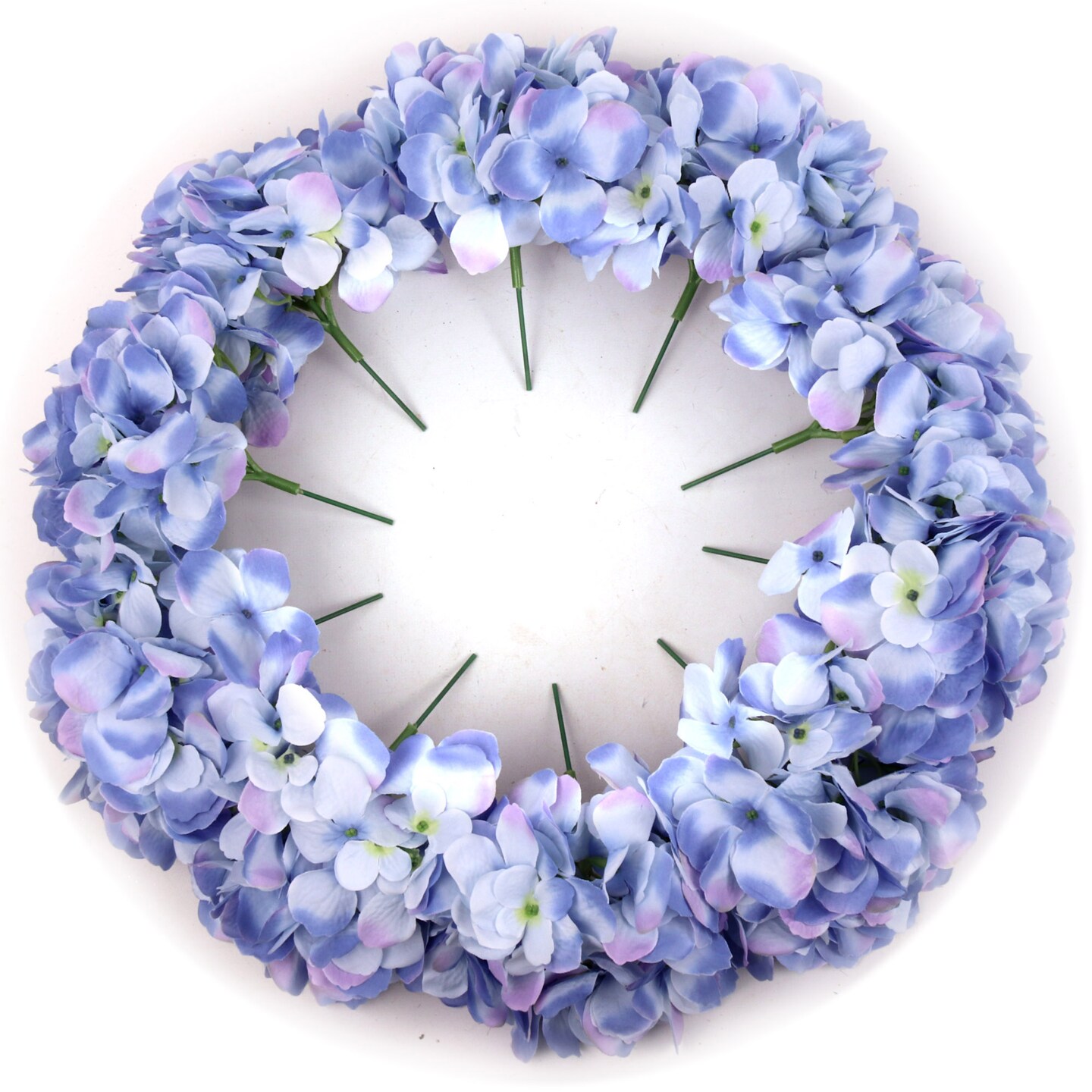 Artificial Blue Silk Hydrangea Picks, 7" Wide, 20-Pack, Indoor Use ...