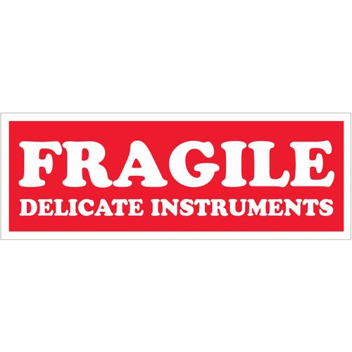 Tape Logic Labels, "Fragile - Delicate Instruments", 1-1/2" x 4", Red ...