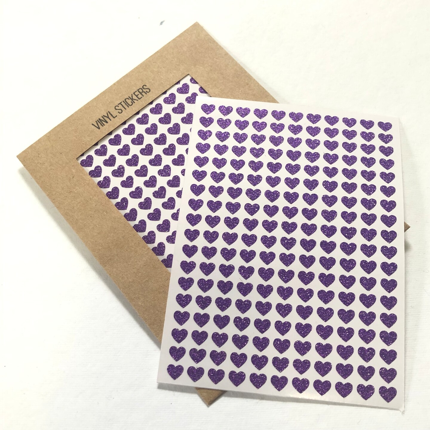 Heart Stickers, Purple Glitter Heart Labels | MakerPlace by Michaels